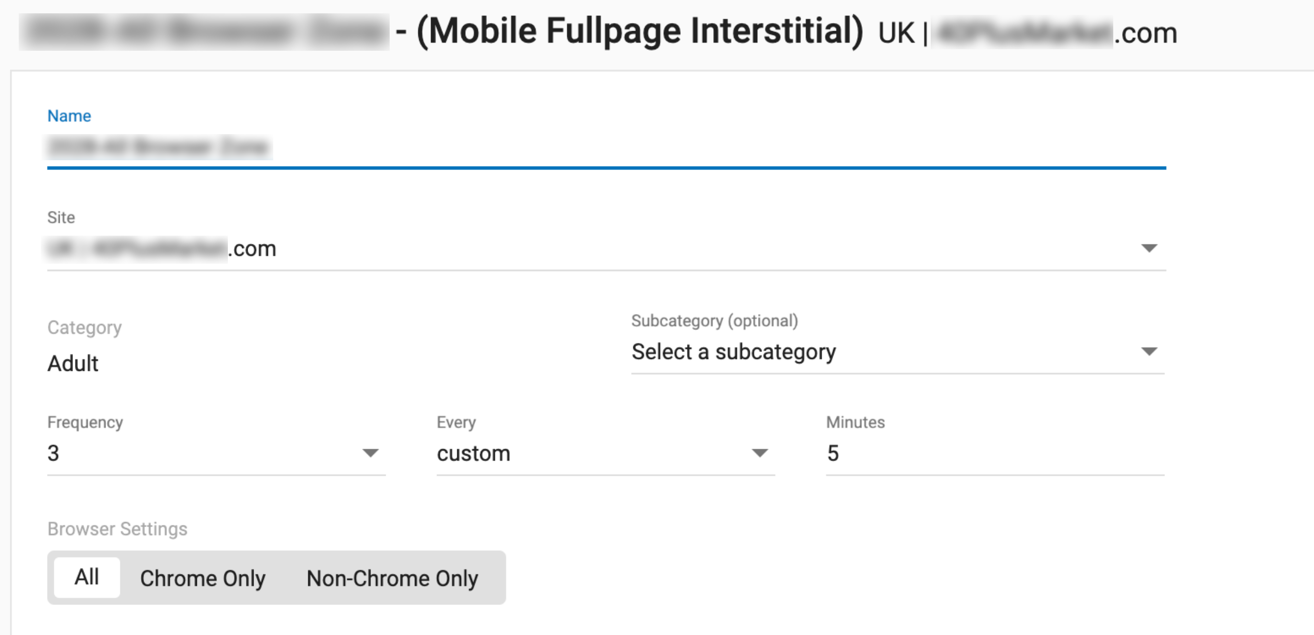 Mobile Fullpage Interstitial - Chrome · Documentation